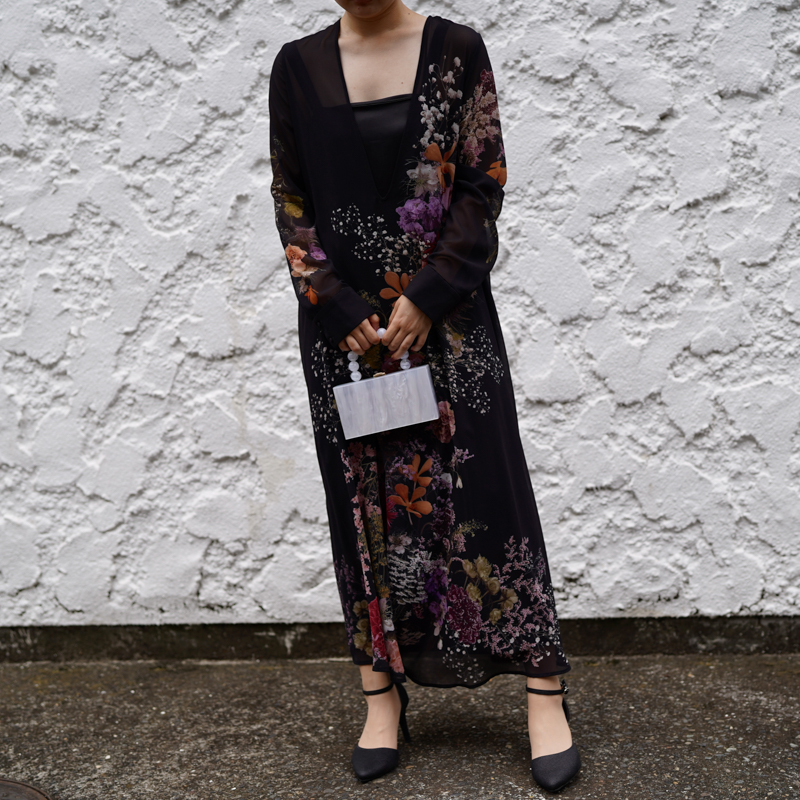 Ameri VINTAGE（アメリ ヴィンテージ）UND 2WAY DARIA V NECK DRESS（ブラック/S） | ブランドドレスのレンタルドレスショップHELLO-結婚式・二次会 ...