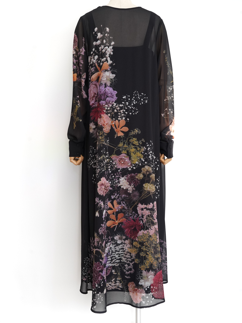 Ameri VINTAGE（アメリ ヴィンテージ）UND 2WAY DARIA V NECK DRESS（ブラック/M） | ブランドレンタルドレスのHELLO