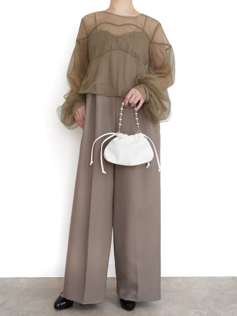 Ameri VINTAGE（アメリ ヴィンテージ）NET TULLE TOP LAYERED ROMPERS（グレージュ/S） | ブランドドレスのレンタルドレスショップHELLO-結婚式・二 ...