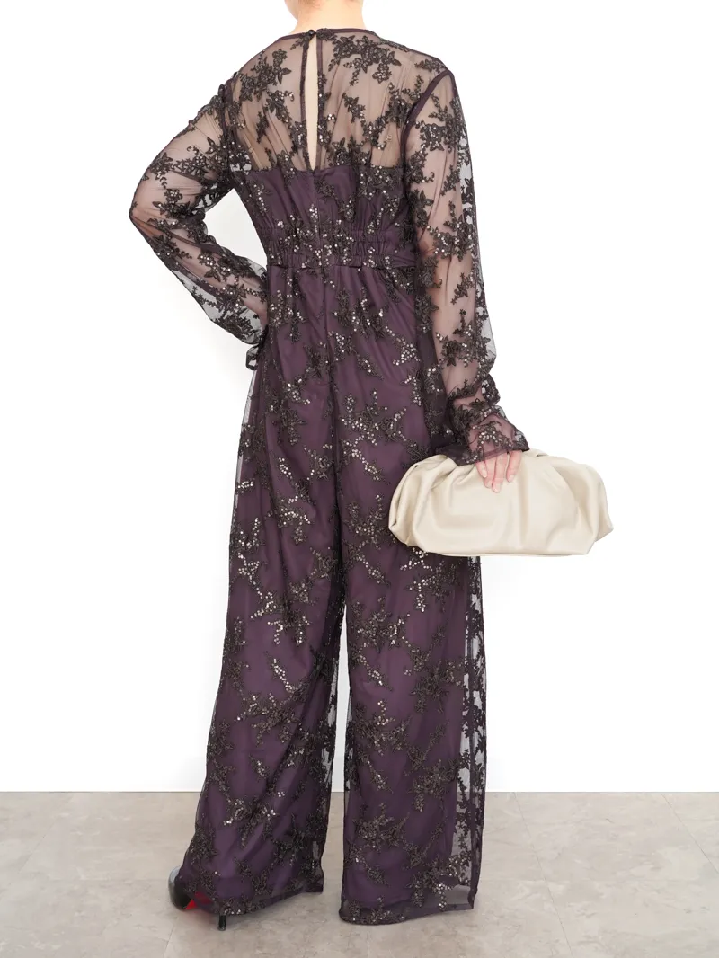 Ameri VINTAGE（アメリ ヴィンテージ）SOANGLE LACE ROMPERS（ブラウン/S） | ブランドドレスのレンタルドレスショップHELLO-結婚式・二次会・パーティー・お ...