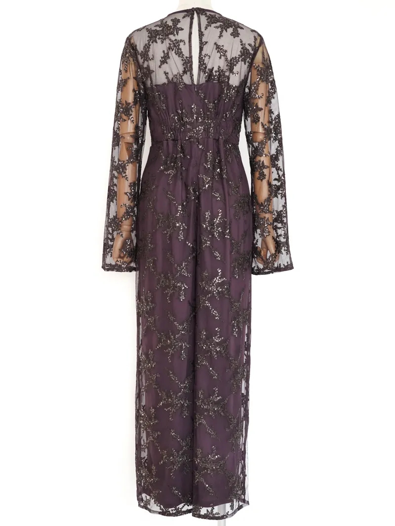 Ameri VINTAGE（アメリ ヴィンテージ）SOANGLE LACE ROMPERS（ブラウン/S） | ブランドドレスのレンタルドレスショップHELLO-結婚式・二次会・パーティー・お ...